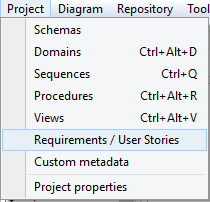 Requirements/ user stories | Docs for ERBuilder 7.0