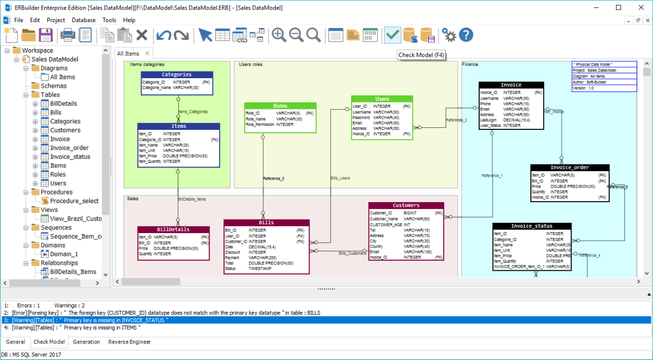 ERBuilder data modeler - Softbuilder