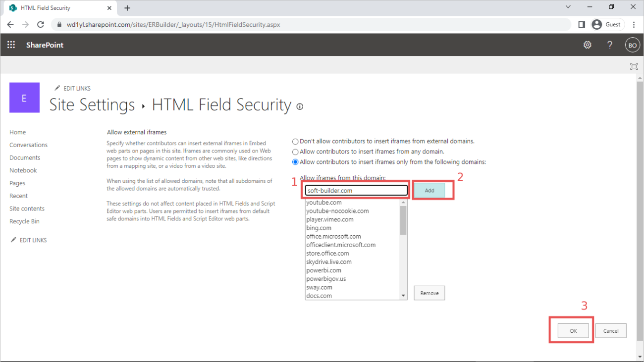 Host HTML documentation on SharePoint - Softbuilder