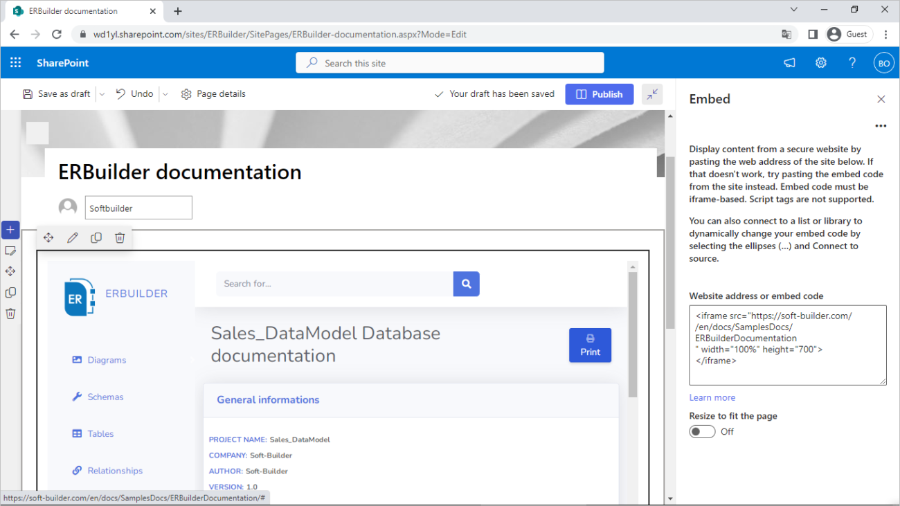 Host HTML documentation on SharePoint - Softbuilder